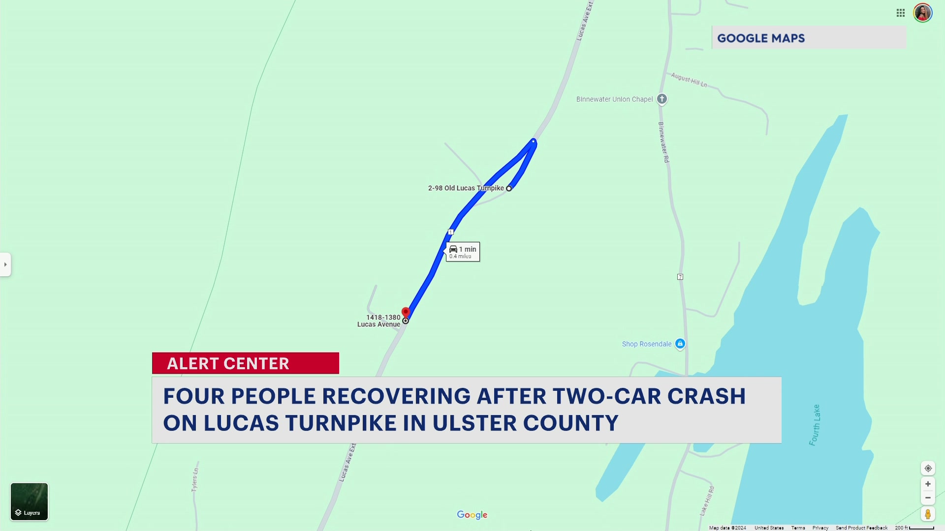 News 12 | Connecticut | Two Car Crash Injures 4 In Ulster County