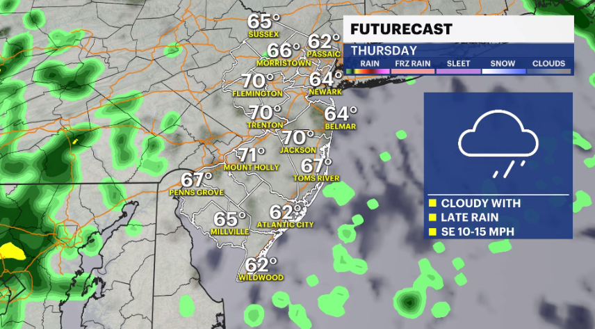 STORM WATCH: Gusty thunderstorms expected in New Jersey Thursday into ...