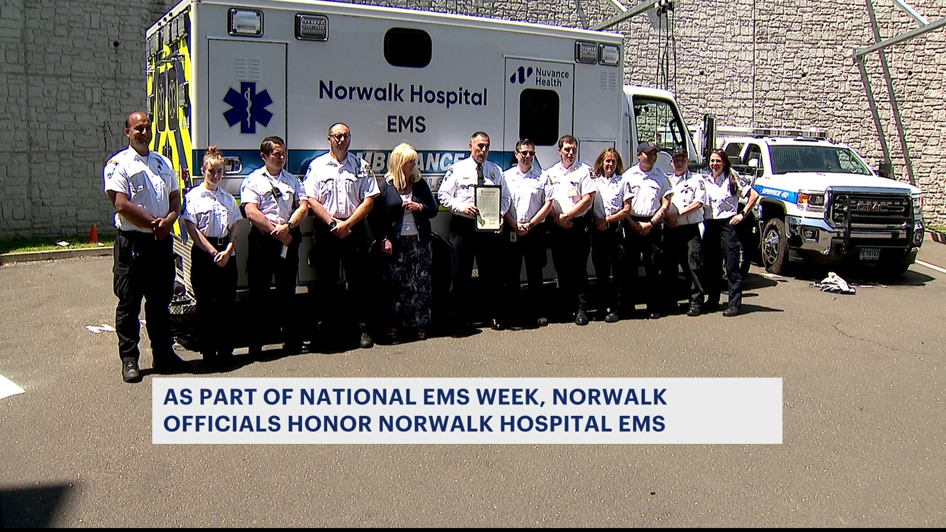 Mayor presents proclamation to honor Norwalk Hospital EMS workers
