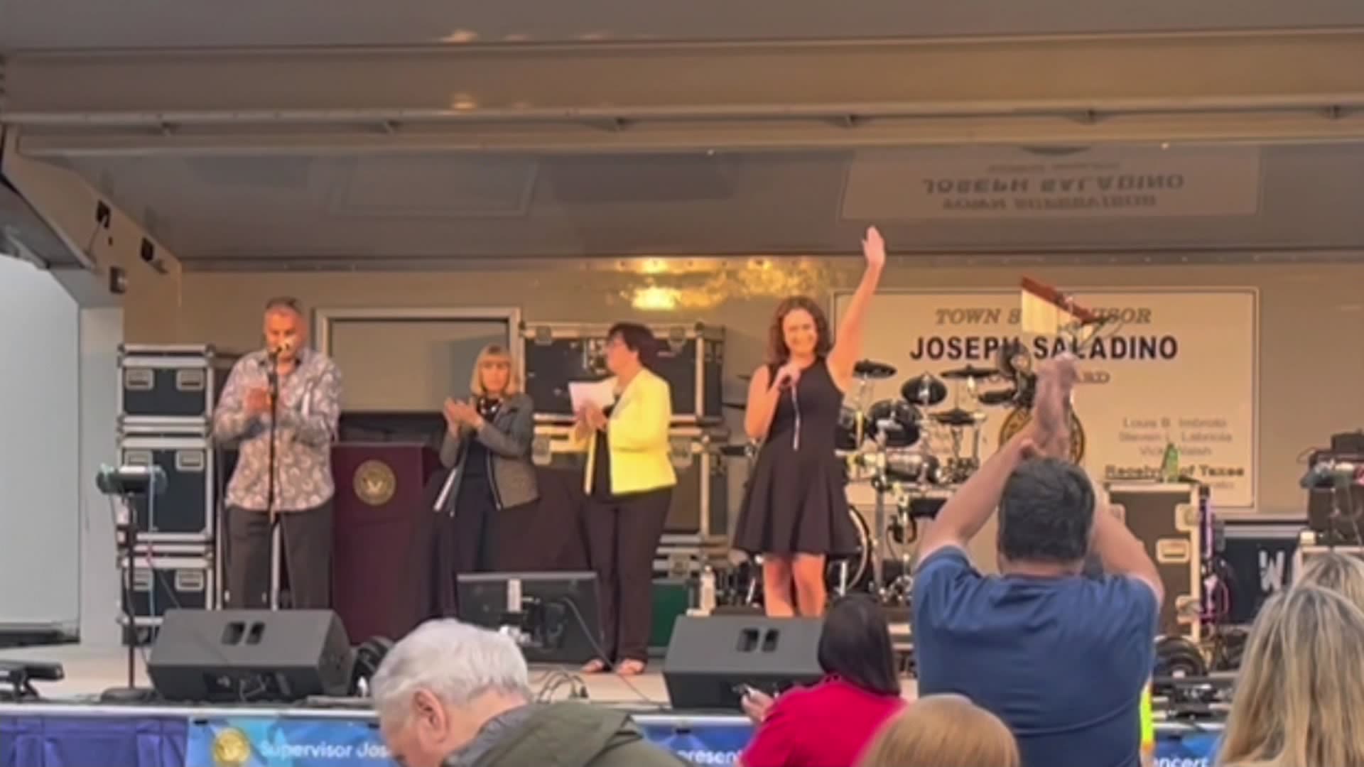 News 12 Storm Watch Team meteorologist sings National Anthem at 'Music ...