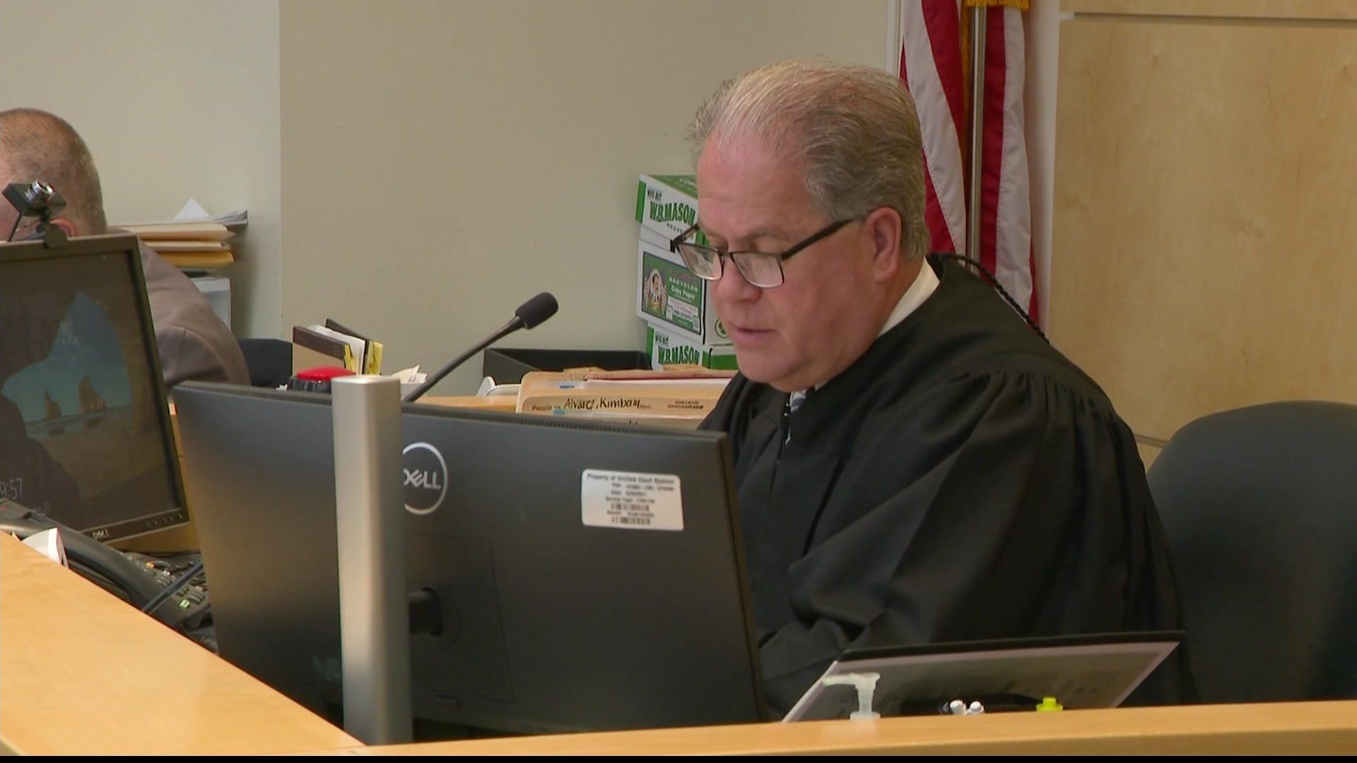 Who is the judge presiding over the fatal Evergreen Court fire case?