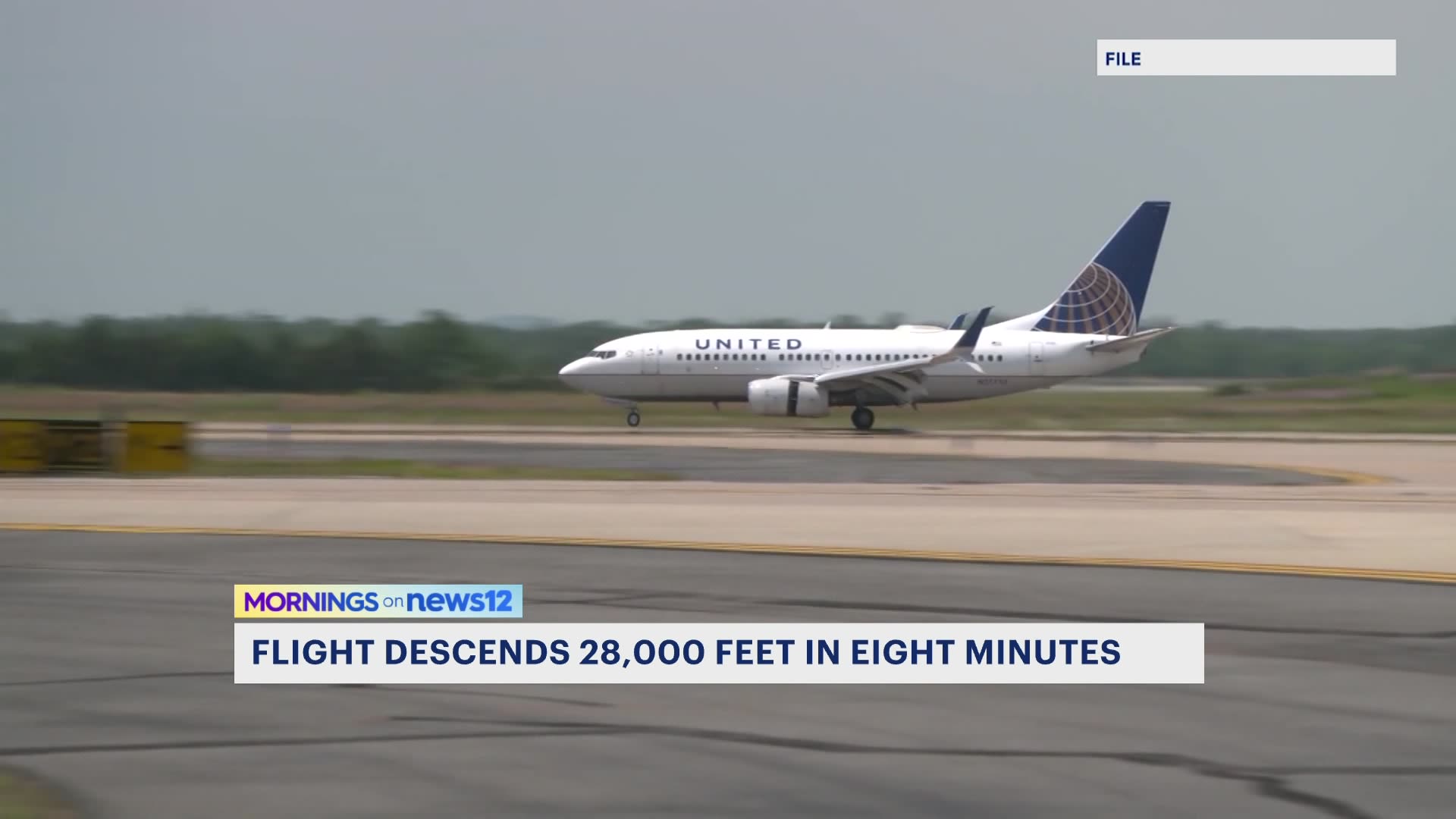 Flight from Newark to Rome descends 28,000 feet in eight minutes