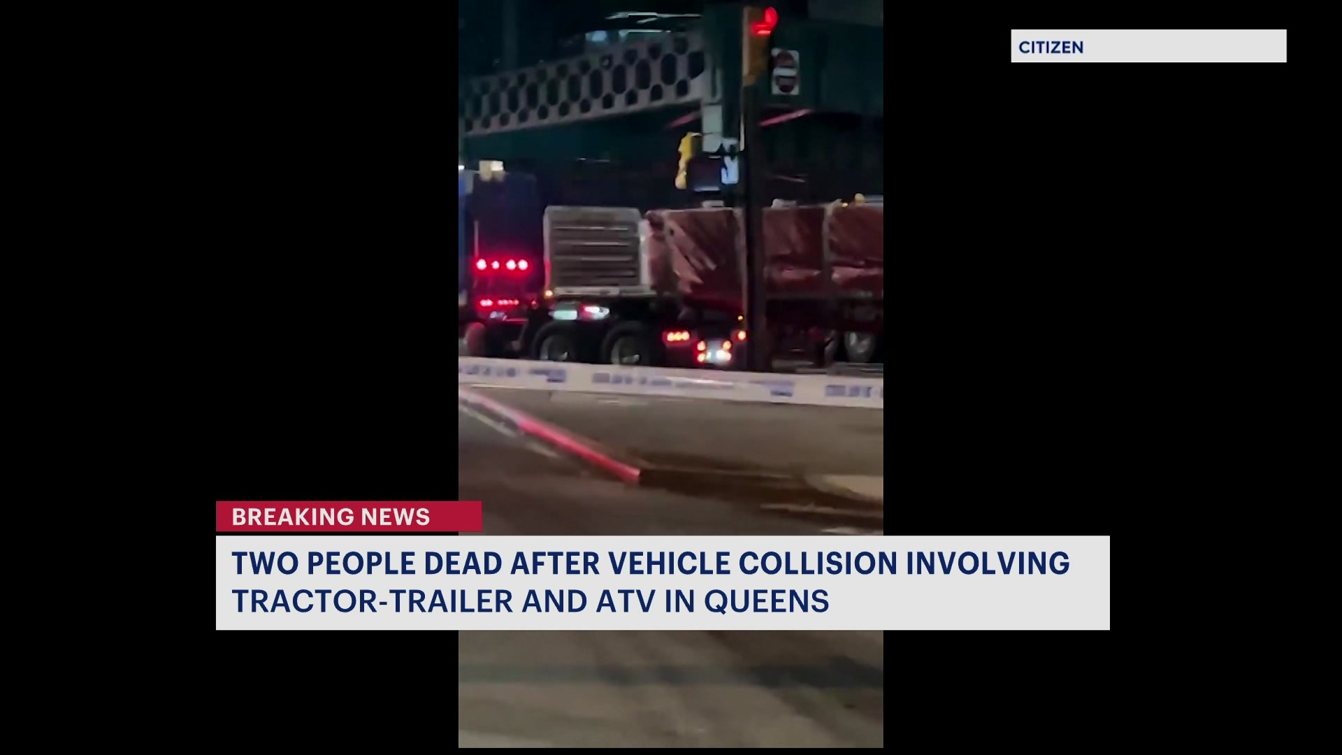 Police: 2 dead in semi-truck collision in Queens