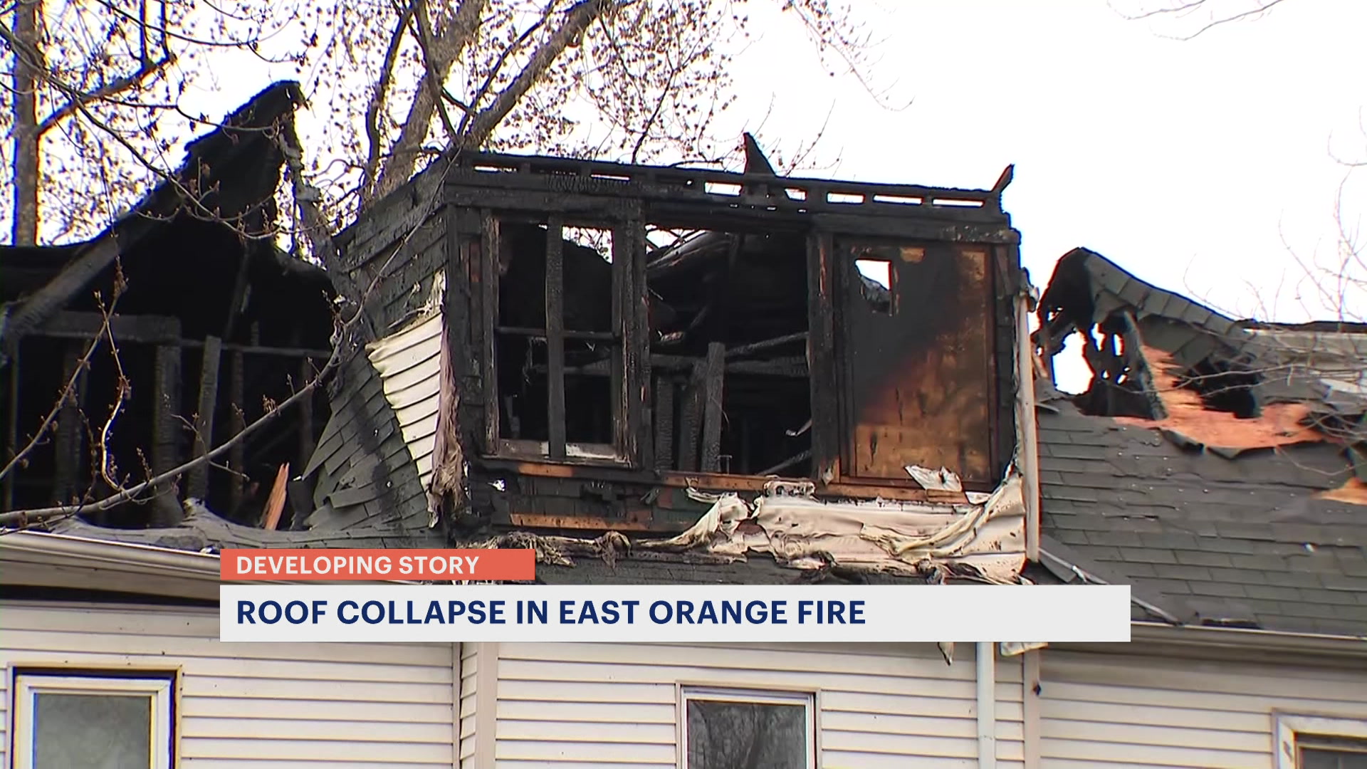 East Orange house fire causes roof collapse, leaves 4 people displaced