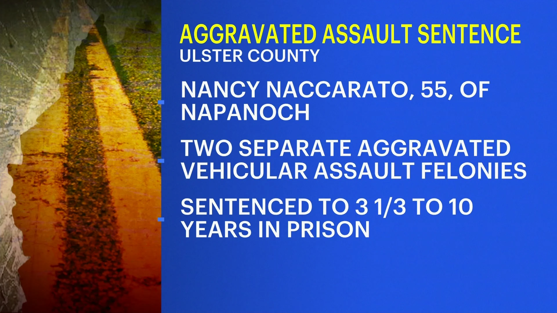 Ulster County Woman Sentenced To Prison For Vehicular Assault