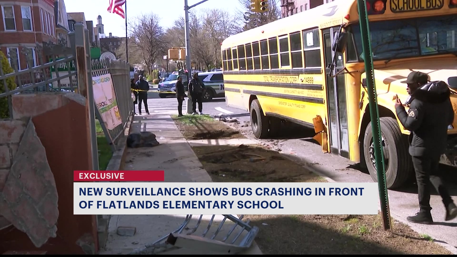 Surveillance footage shows moment school bus hits mom, child in ...