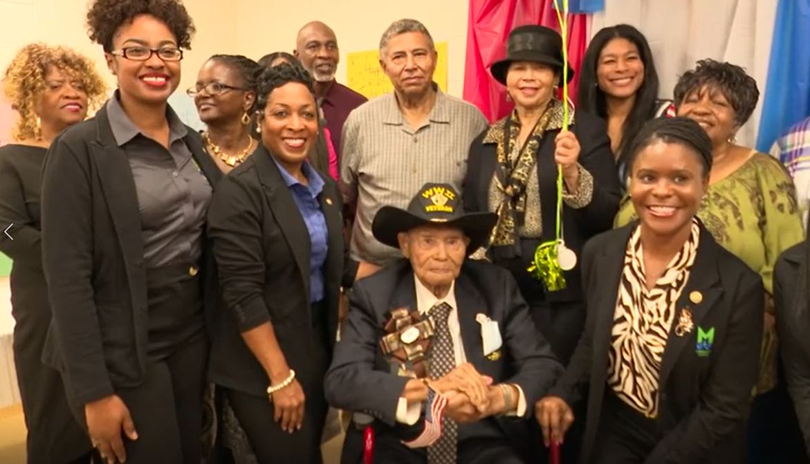 World War II veteran, civil rights activist celebrates 105th birthday