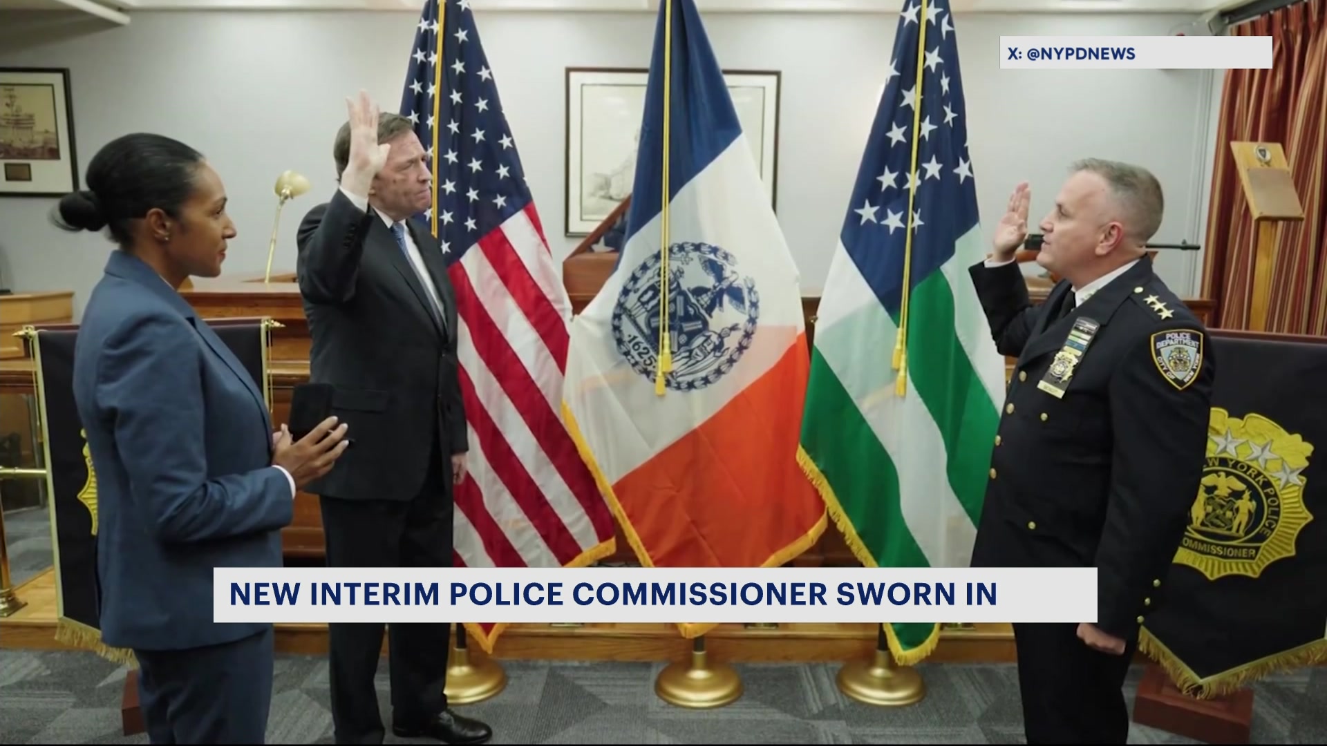 Thomas Donlon sworn in as interim NYPD commissioner