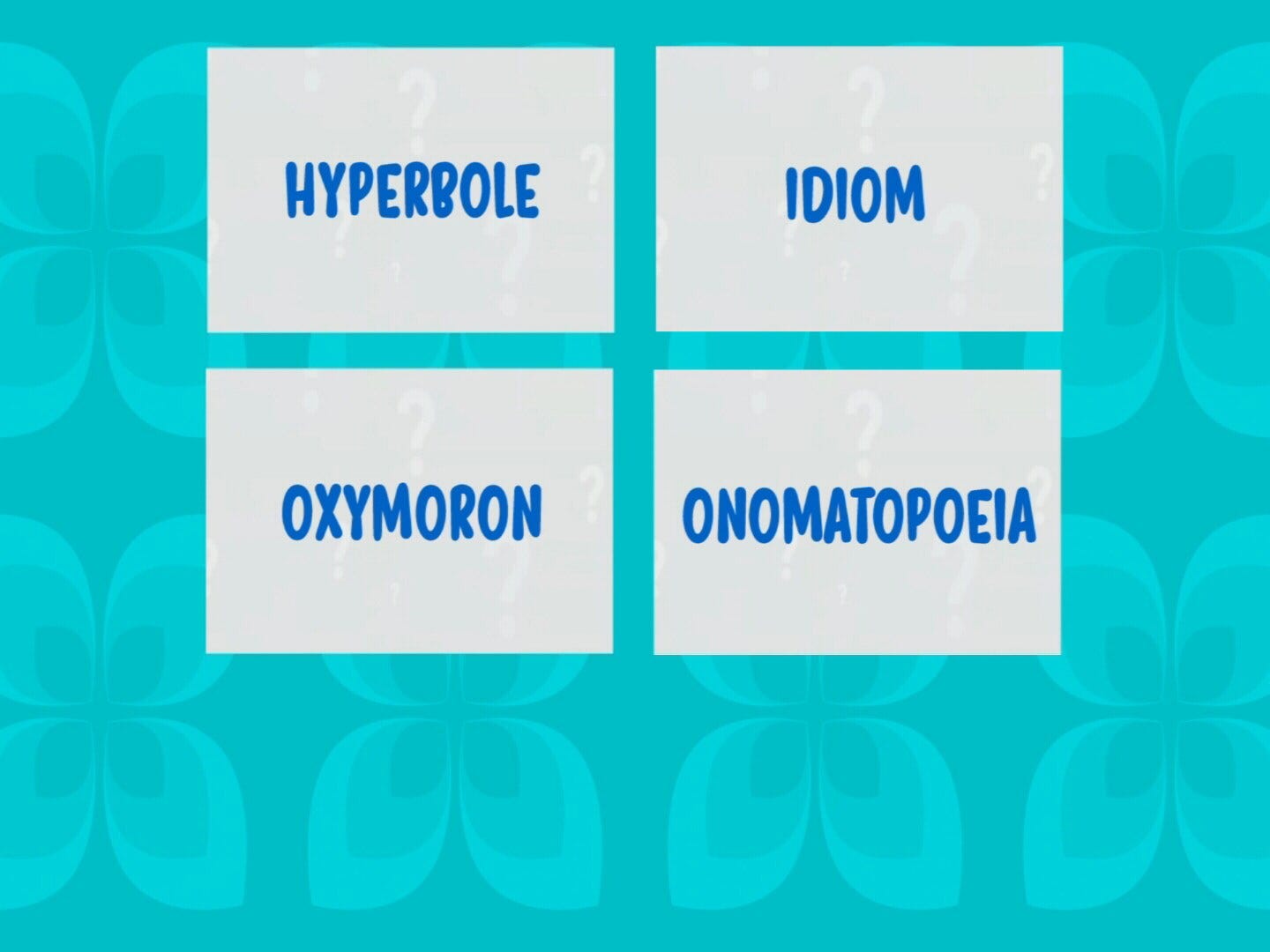 On the Spot Trivia: Literary devices