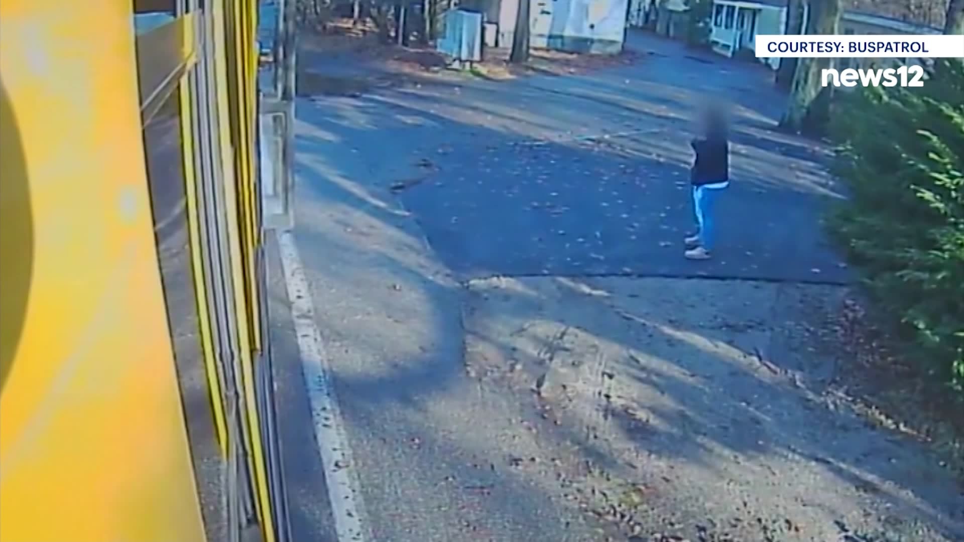 Caught on camera: Car swerving around school bus narrowly misses mother ...