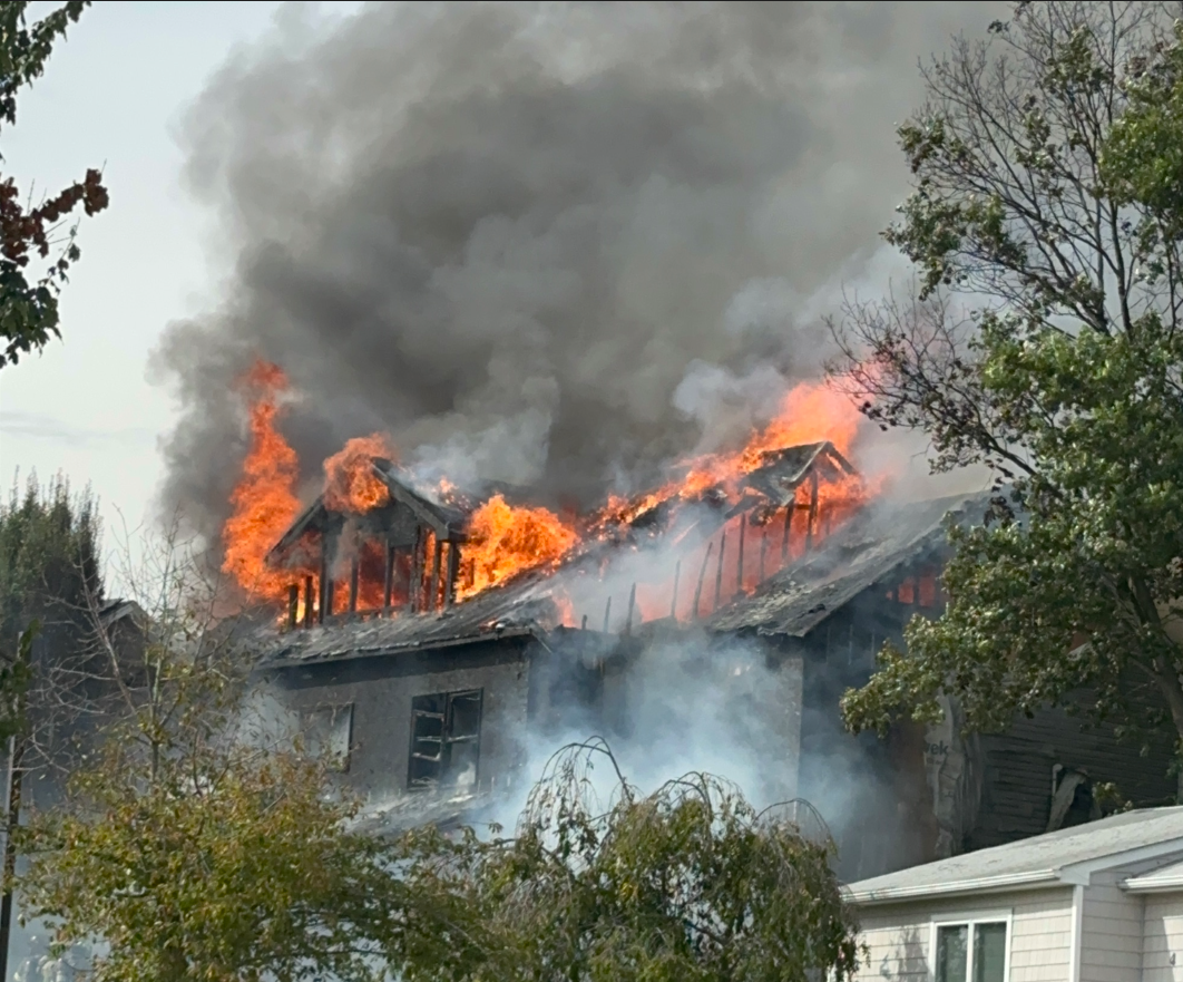 Fire crews extinguish flames that engulfed Plainview home