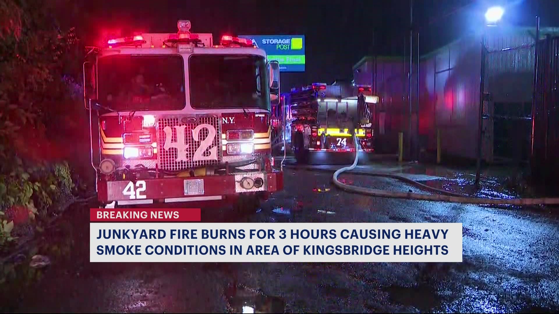 FDNY: Firefighters battle junkyard fire for over 8 hours in Kingsbridge ...