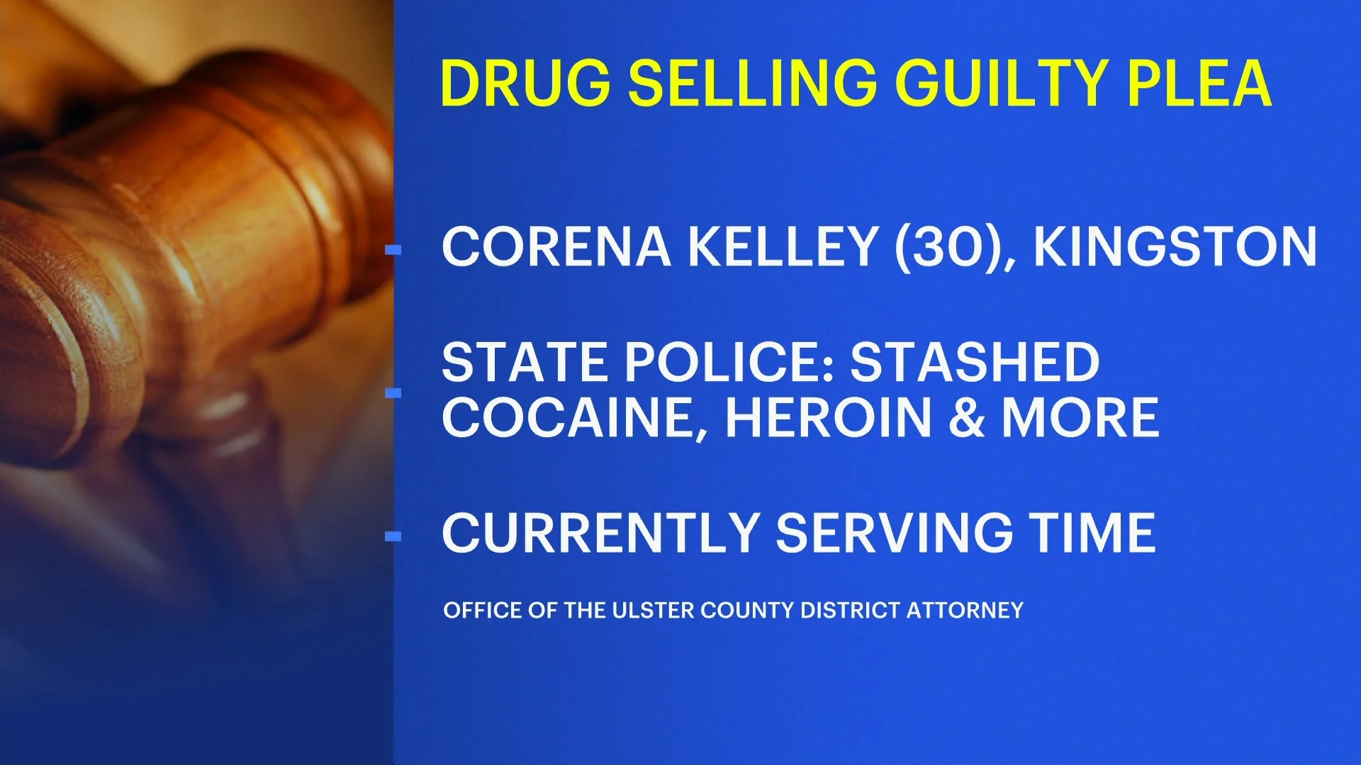 Ulster County Da Kingston Woman Pleads Guilty For Drug Possession