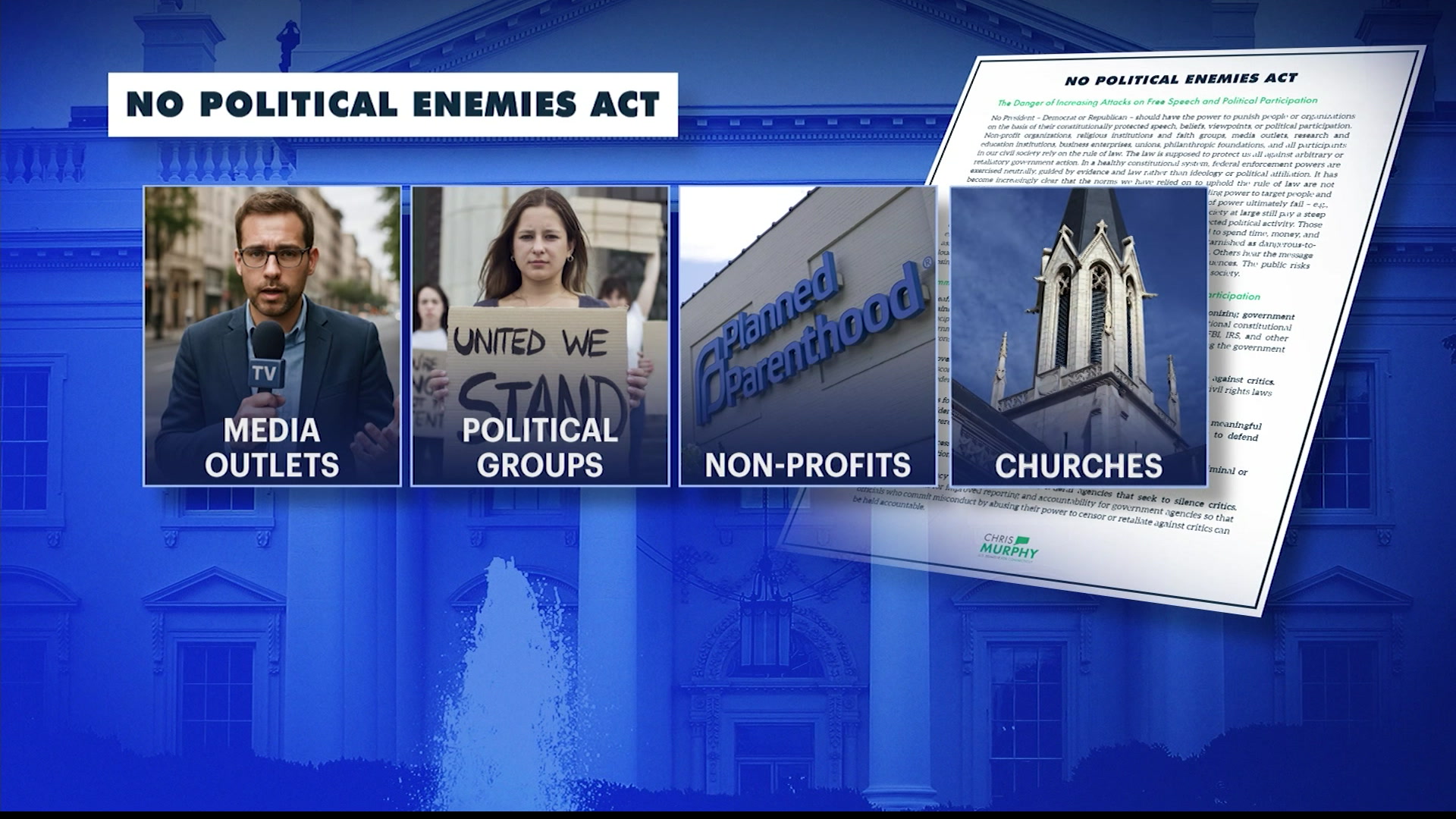 News 12 | Connecticut | Sen Murphy Introduces No Political Enemies Act ...