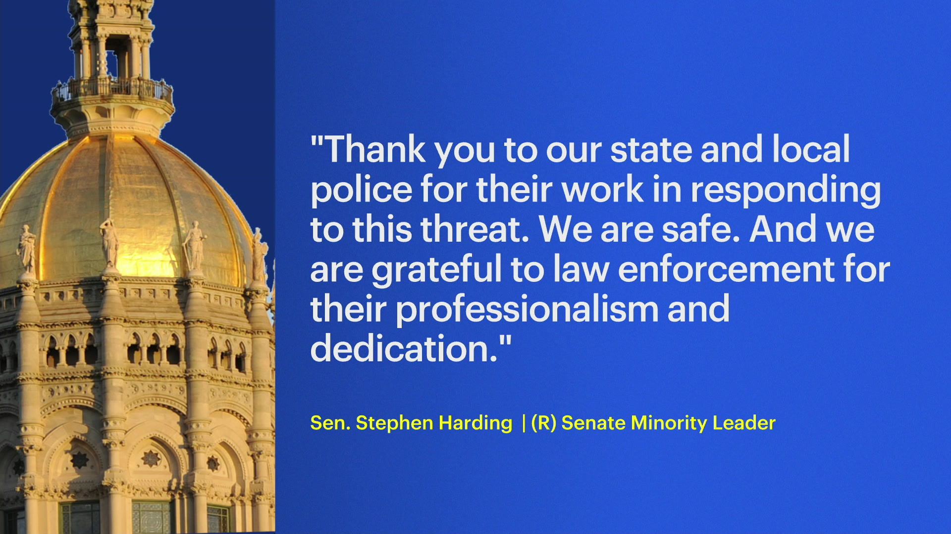 ‘We are safe.’ Sen. Harding releases statement following bomb threat ...