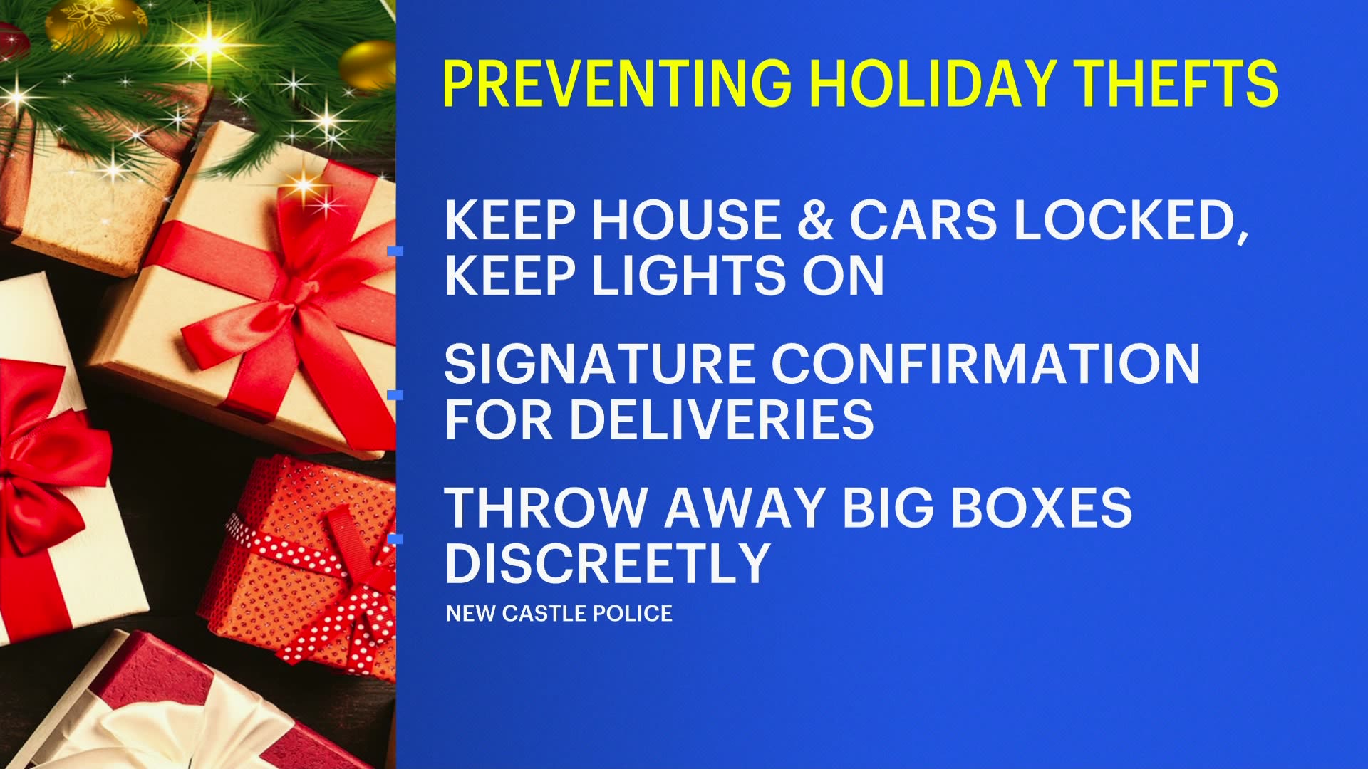 Police issue warnings on holiday thefts and scams