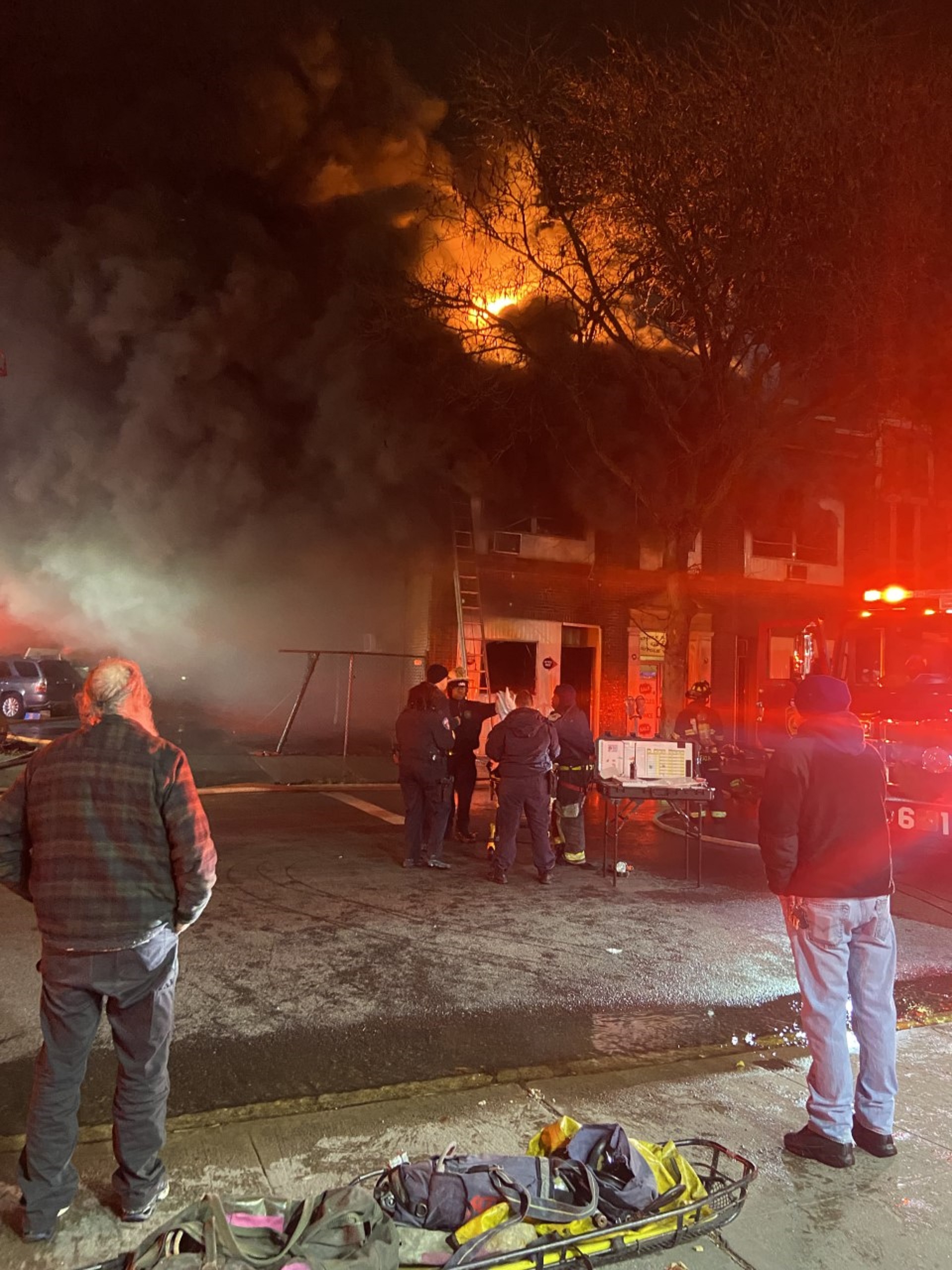 News 12 | Long Island | Officials 3 Alarm Fire Causes Roof To Collapse ...