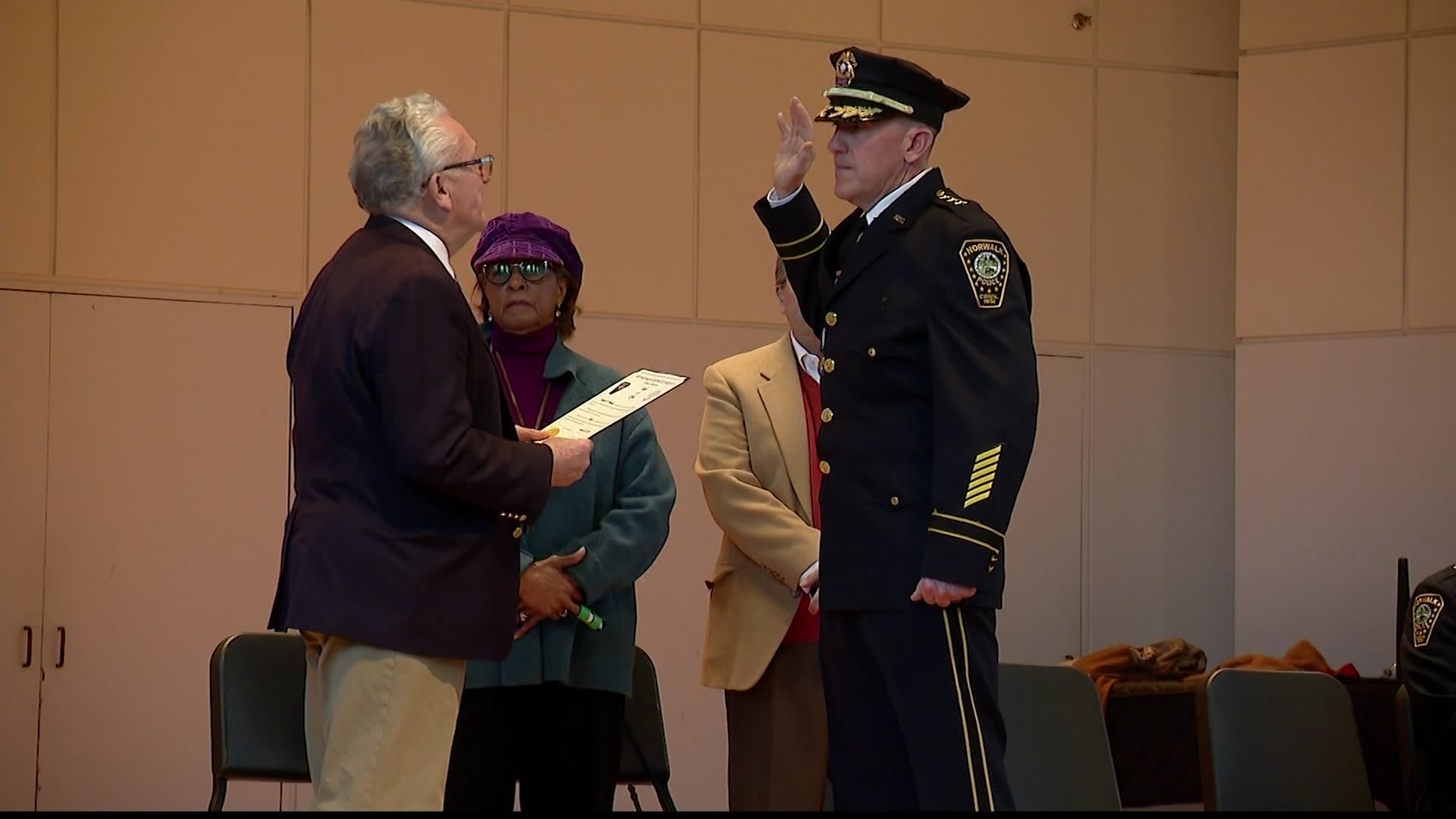 Norwalk Police Department swears in new police chief, deputy chief