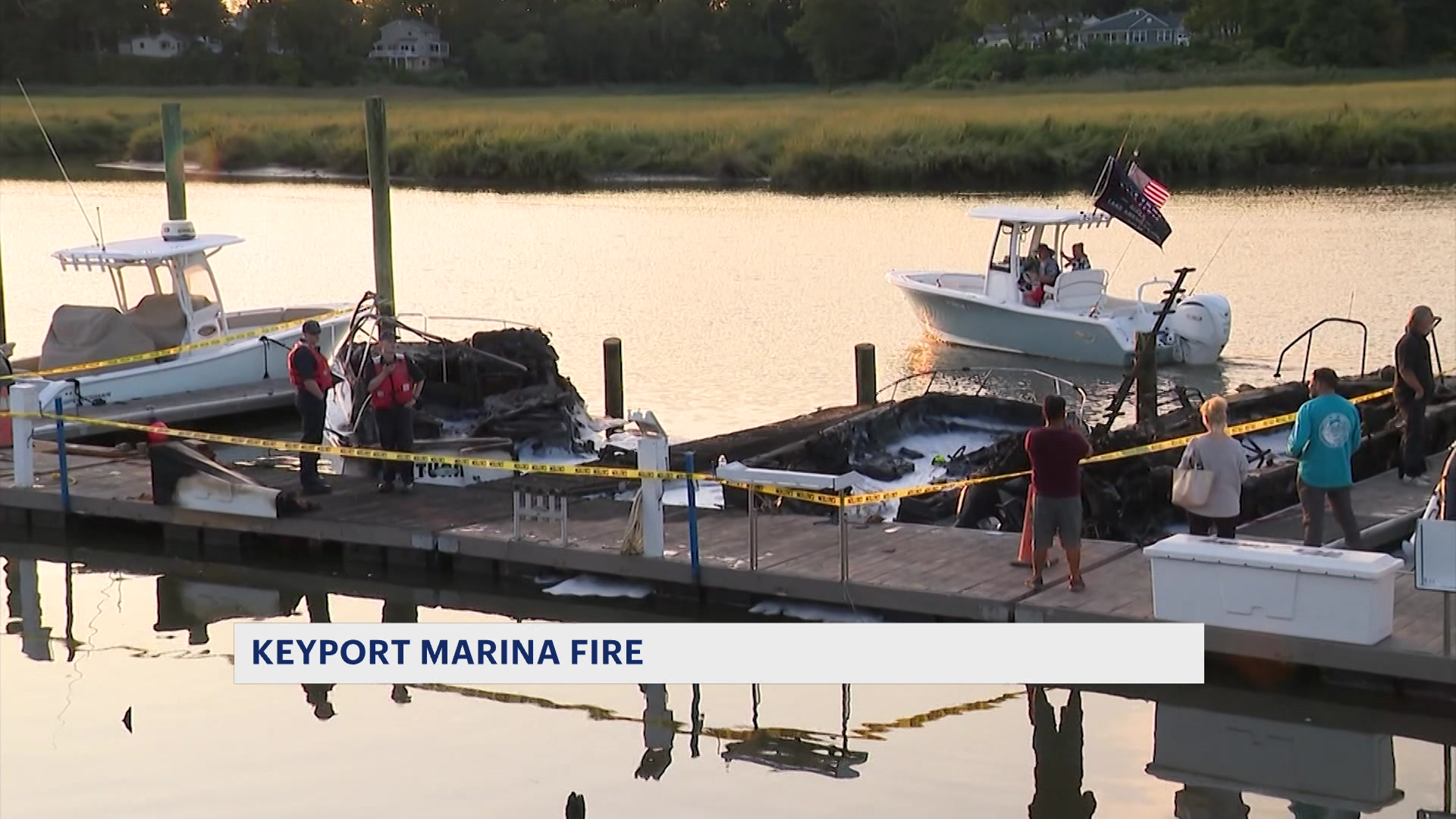 Fire destroys 3 boats at Brown's Point Marina in Keyport; smoke seen ...