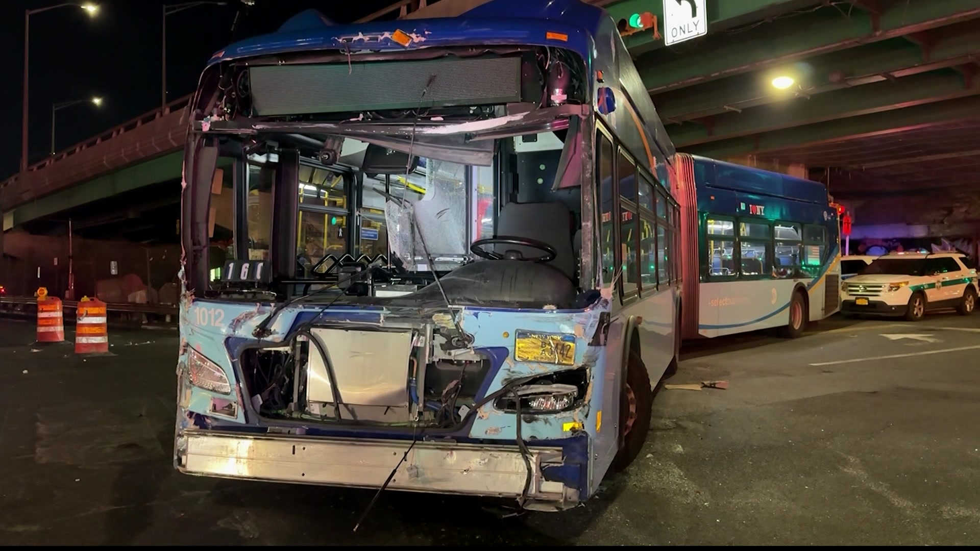 12 people injured in overnight bus crash in Hunts Point