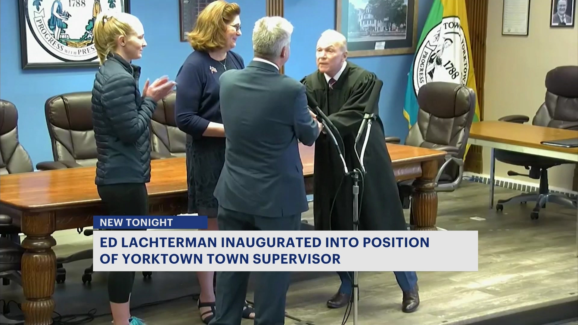 New Town Supervisor Ed Lachterman inaugurated at Yorktown Town Hall