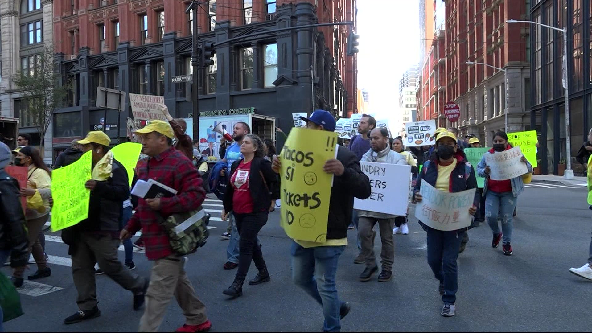 News 12 | Bronx | Nyc Street Vendors March To City Hall To Demand ...