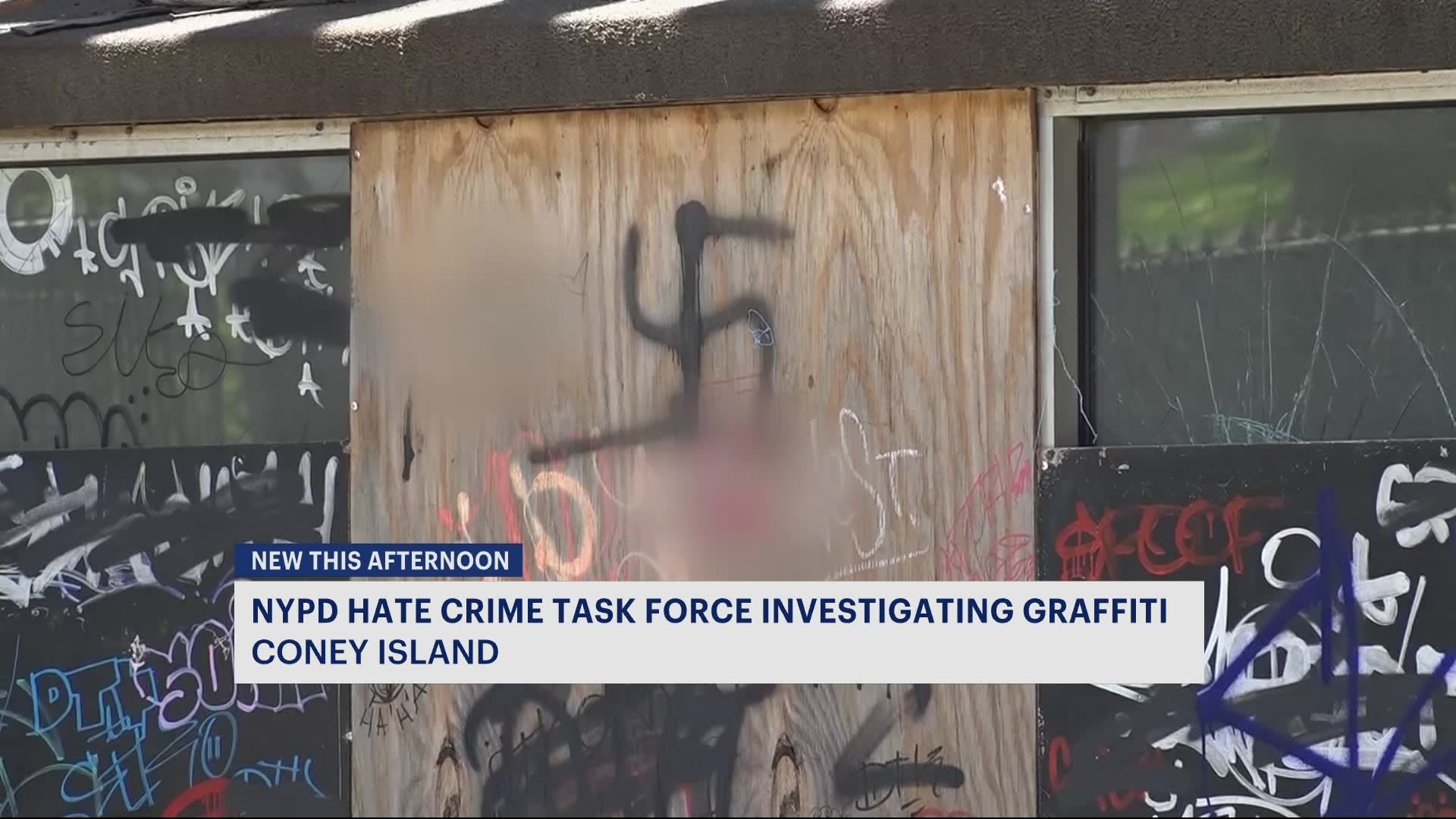 NYPD Hate Crime Task Force investigates swastika graffiti on abandoned ...