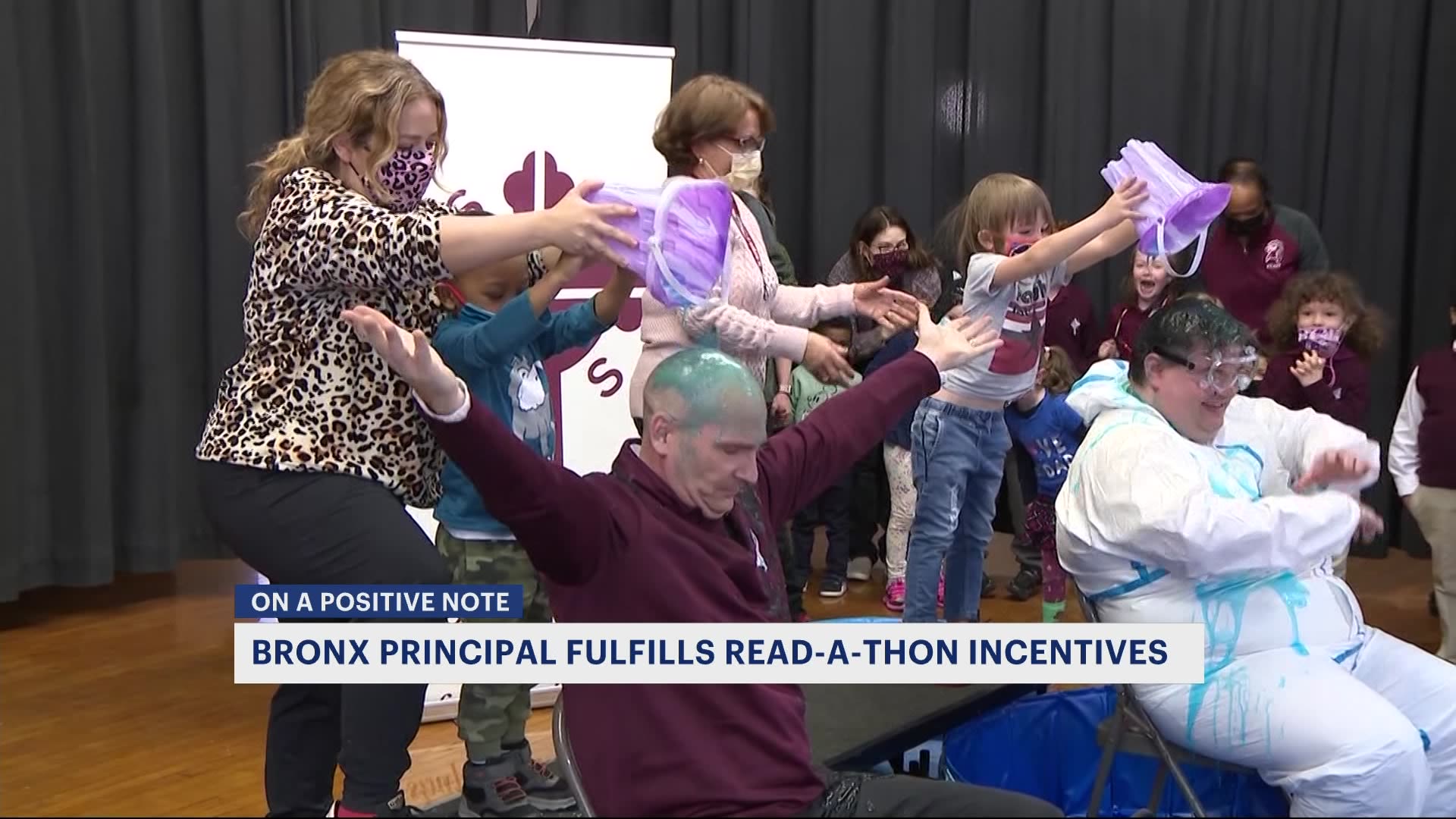 Bronx principal gets slimed by students for this year’s ‘Read-A-Thon’