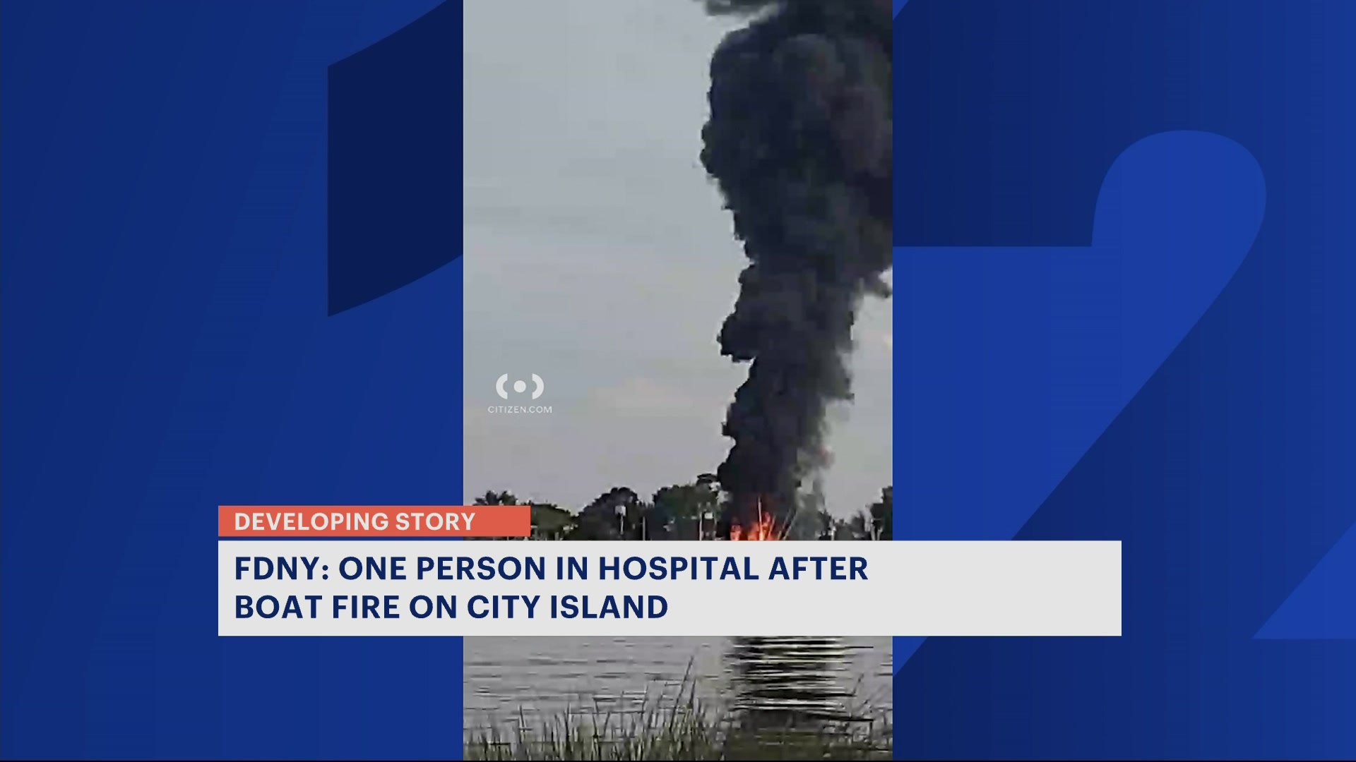News 12 | Brooklyn | Fdny Person Injured In Boat Fire By City Island Bridge