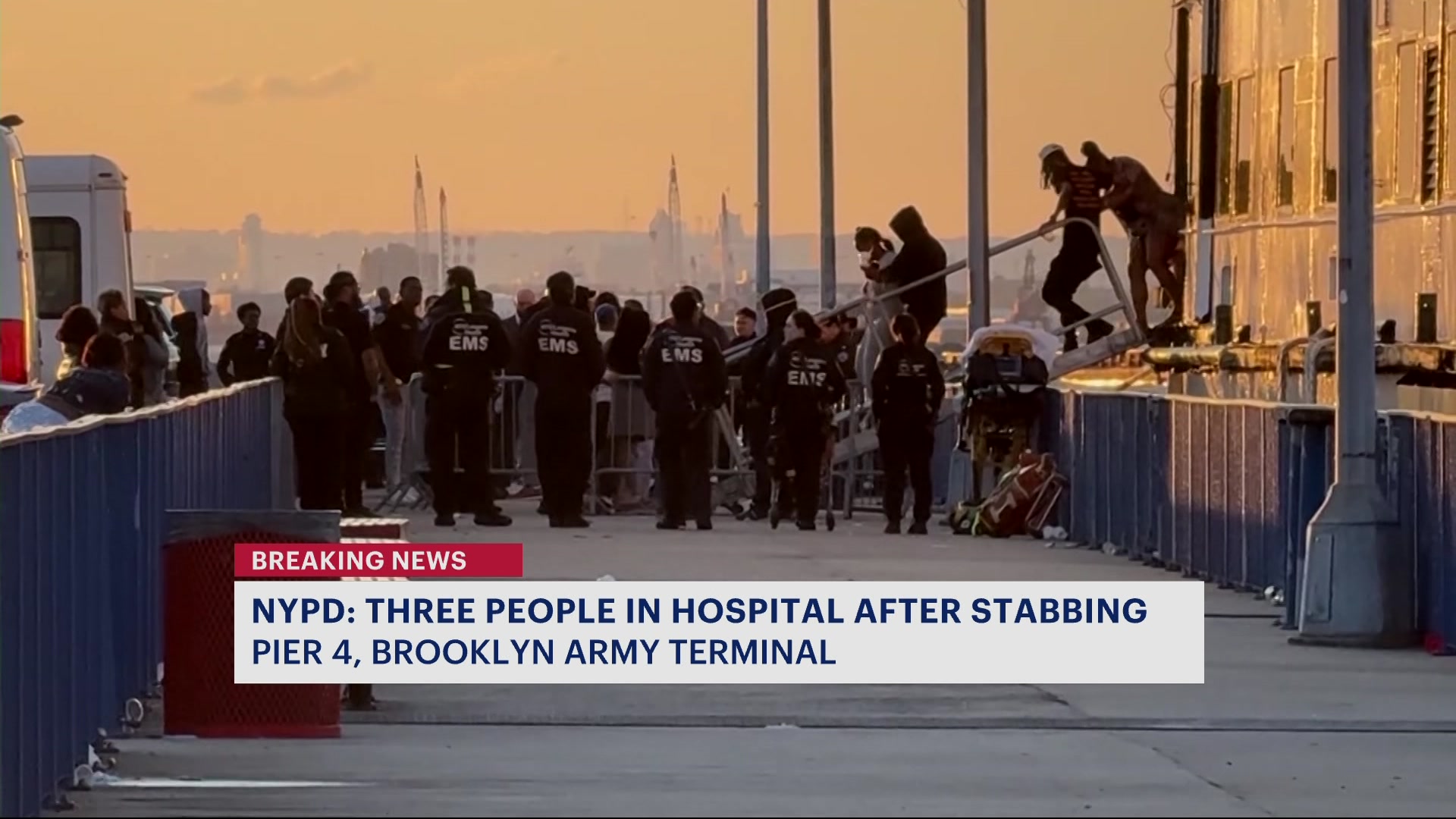 NYPD: Multiple people stabbed on boat at Pier 4 in Sunset Park
