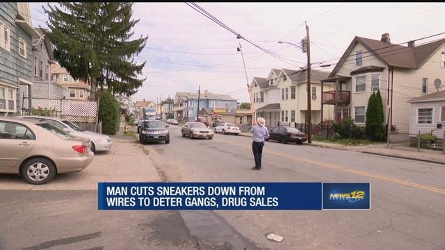 News 12 | Connecticut | Man Sets Out On Mission To Remove Sneakers From ...