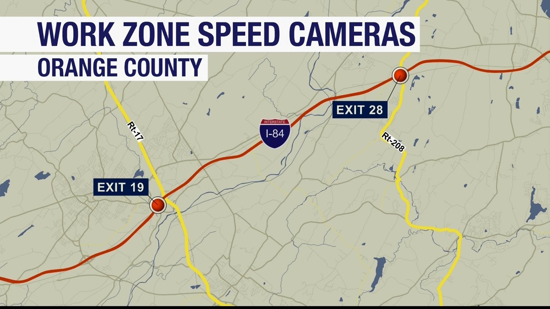 Traffic Alert: Work zone speed cameras added to I-84.