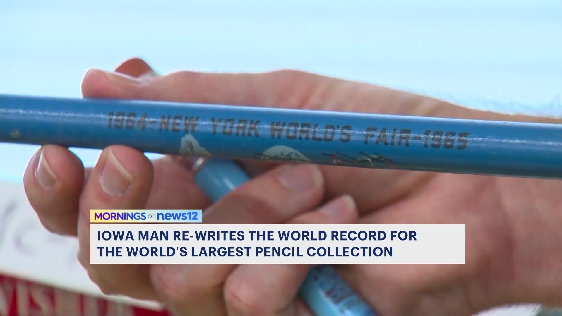 Man rewrites world record for the world's largest pencil collection