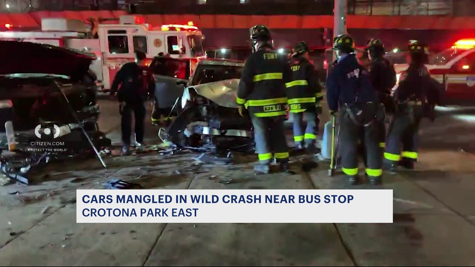 News 12 | Long Island | 2 Cars And Bus Stop Damaged In Crotona Park ...