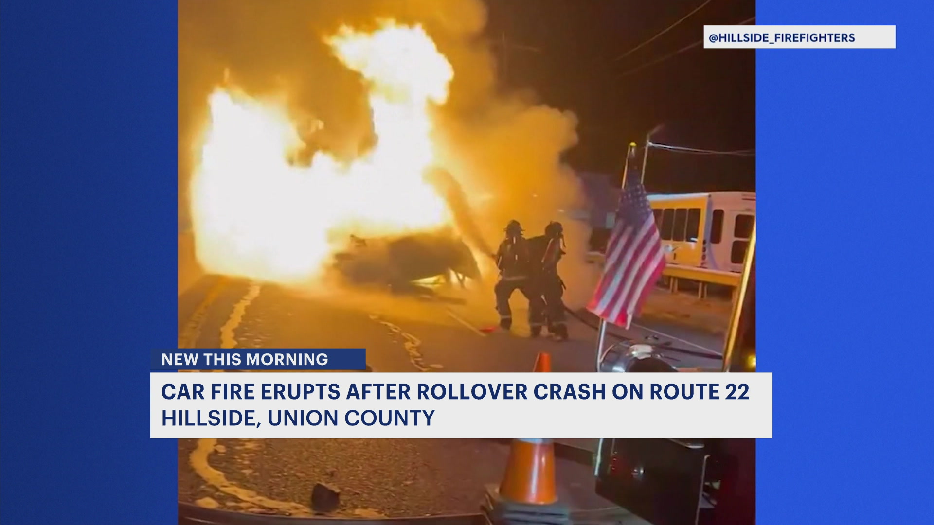 News 12 | Long Island | Car Fire Erupts After Rollover Crash On Route ...