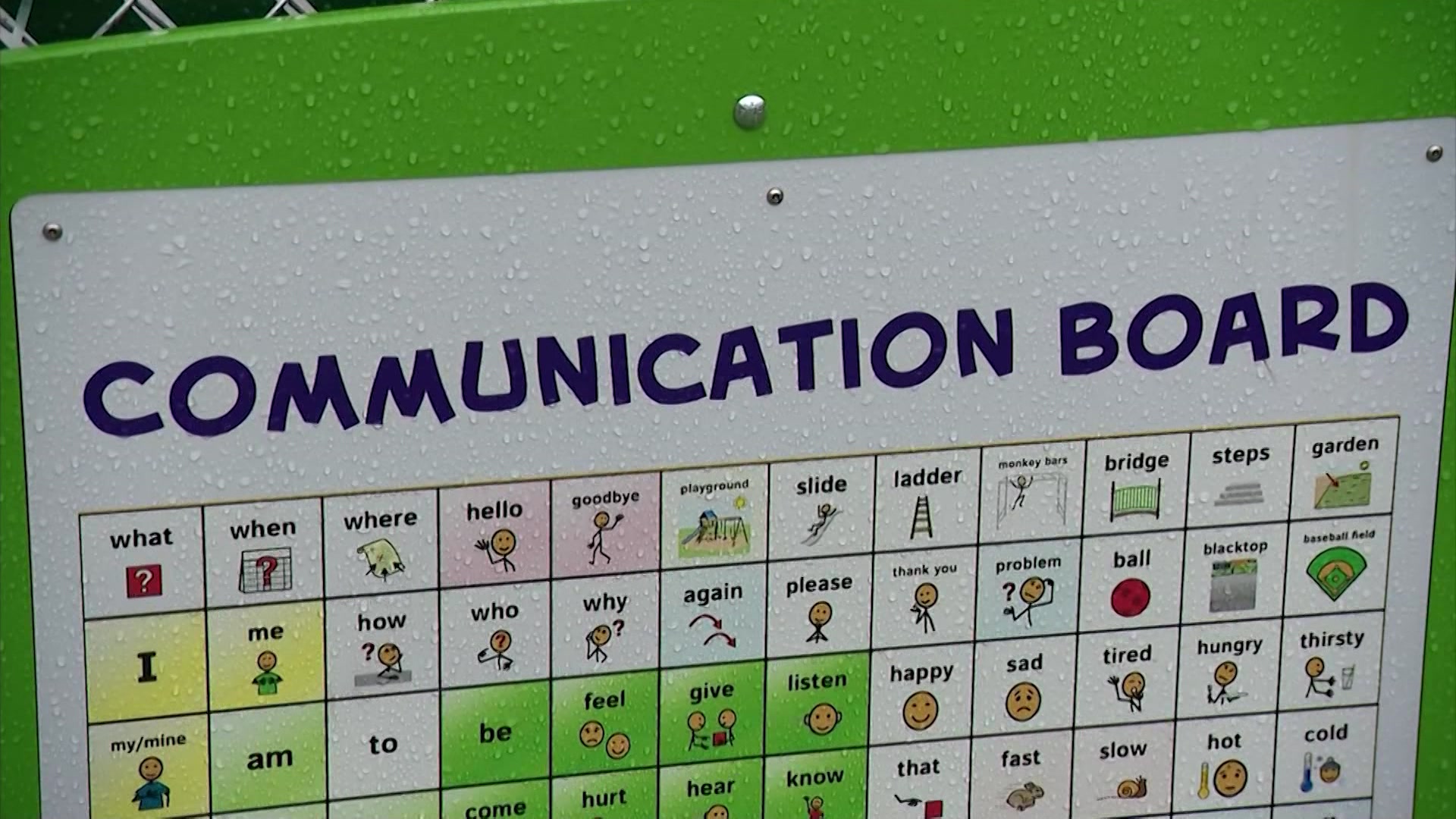 Lynbrook PBA donates ‘communication board’ to school playground