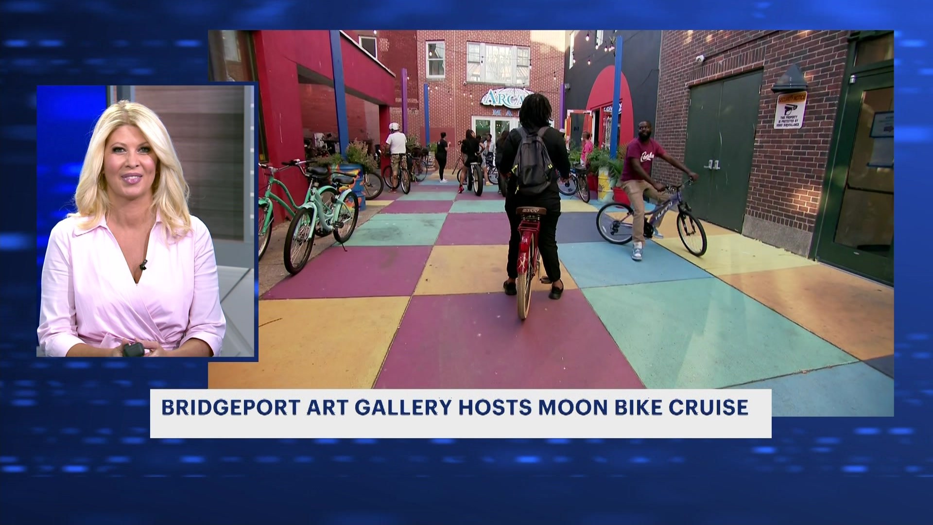 Bridgeport residents cycle under the Sturgeon Moon in nighttime bike ride