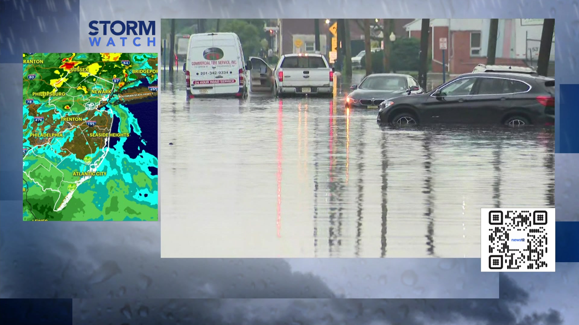 Flooding in Hackensack leads to several stranded drivers