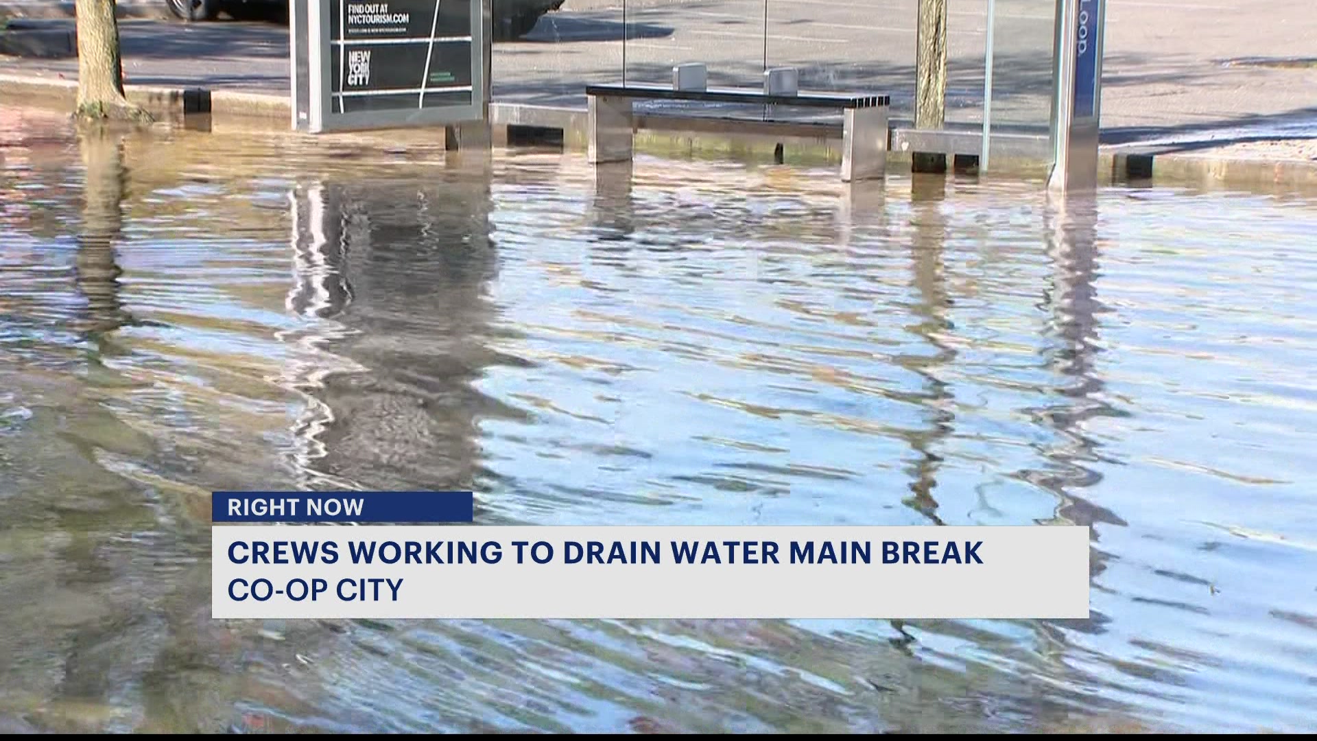 DEP: Water main break flooded part of Co-op City Boulevard