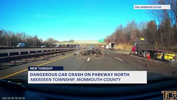 Caught on camera: Car loses control on Garden State Parkway in Aberdeen Caught on camera: Car loses control on Garden State Parkway in Aberdeen