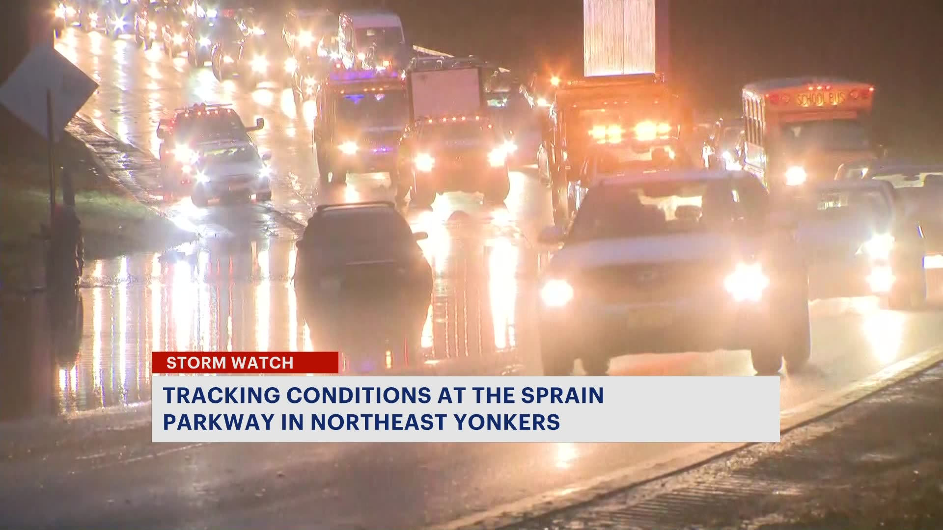 Flooding on Sprain Parkway due to winter storm