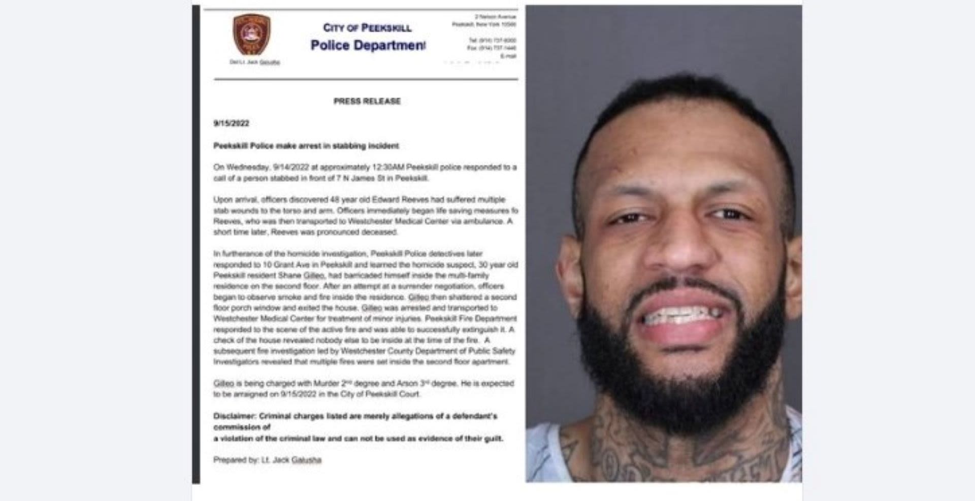 Photo released of Peekskill murder/arson suspect