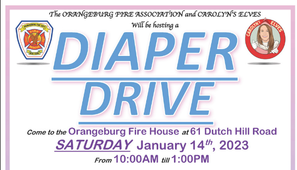Orangeburg firefighters to host weekend diaper drive for families in need
