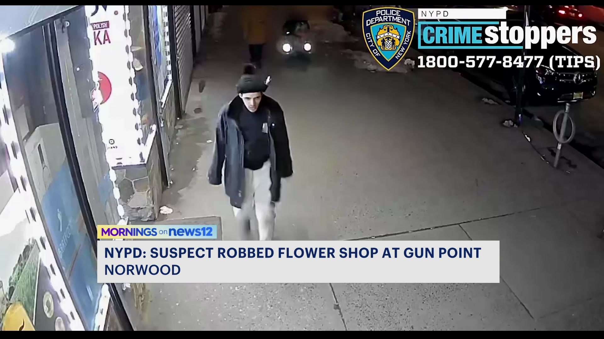 NYPD: Flower thief wanted in connection to gunpoint robbery at Norwood shop