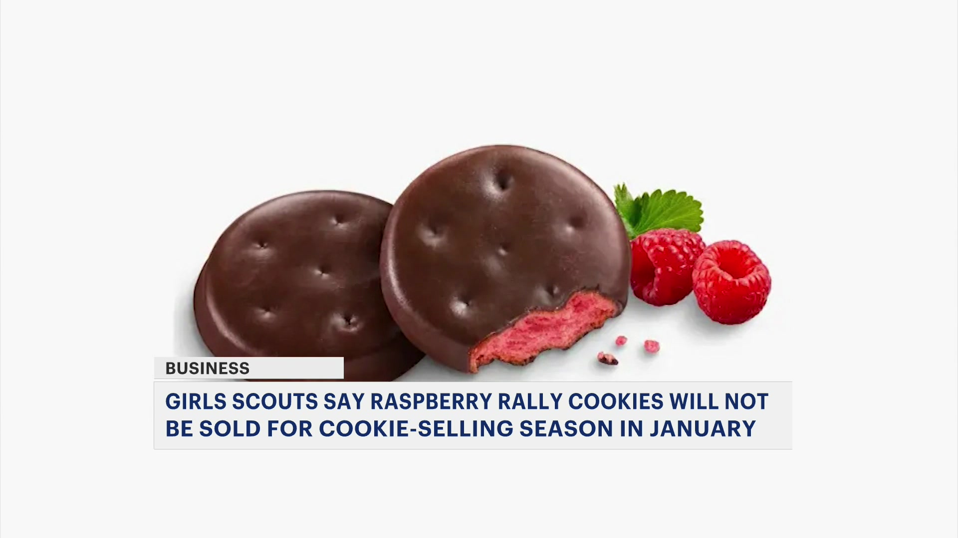 Girl Scouts: Raspberry Rally cookies will not be sold in January