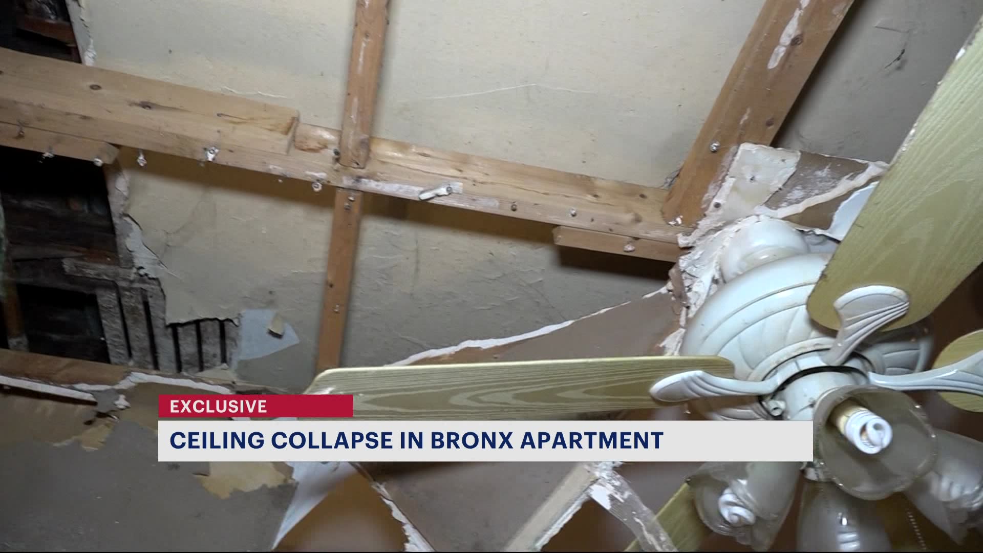 Ceiling collapse inside Grand Concourse apartment leaves family with ...