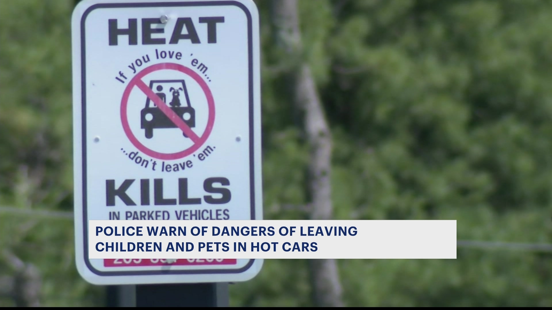Signs pop up across Connecticut as reminders of hot car deaths