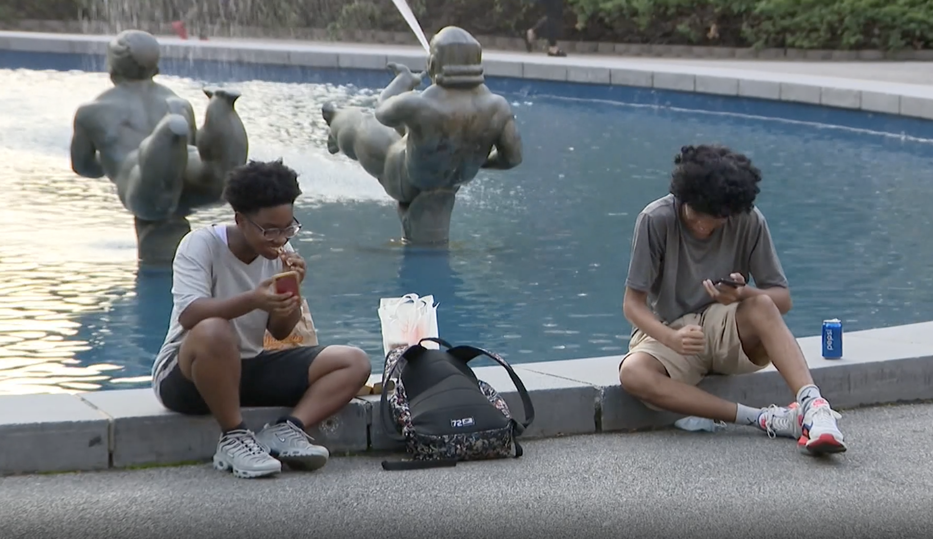 Thunderbolt 12: Parkchester fountain offers misty relief from August heat
