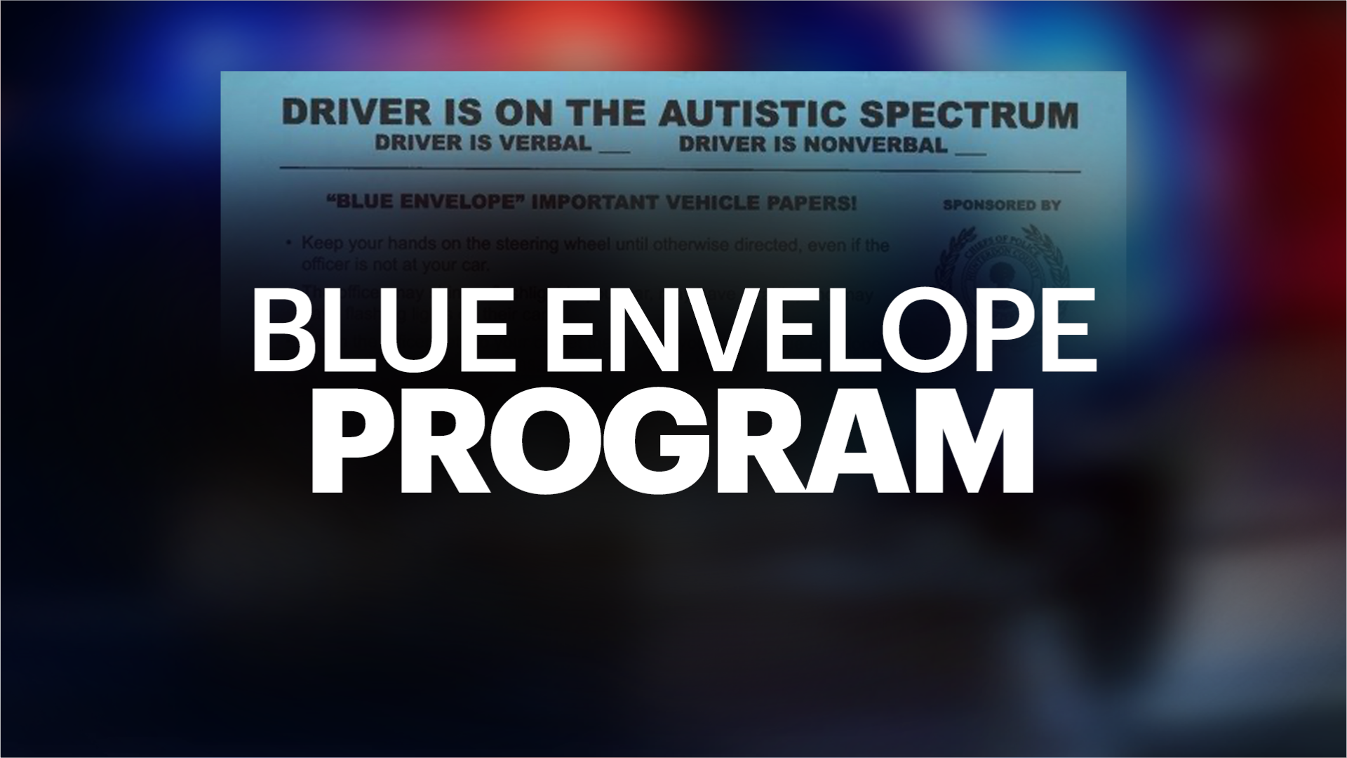 Essex County joins ‘Blue Envelope Program’ for safer interactions ...