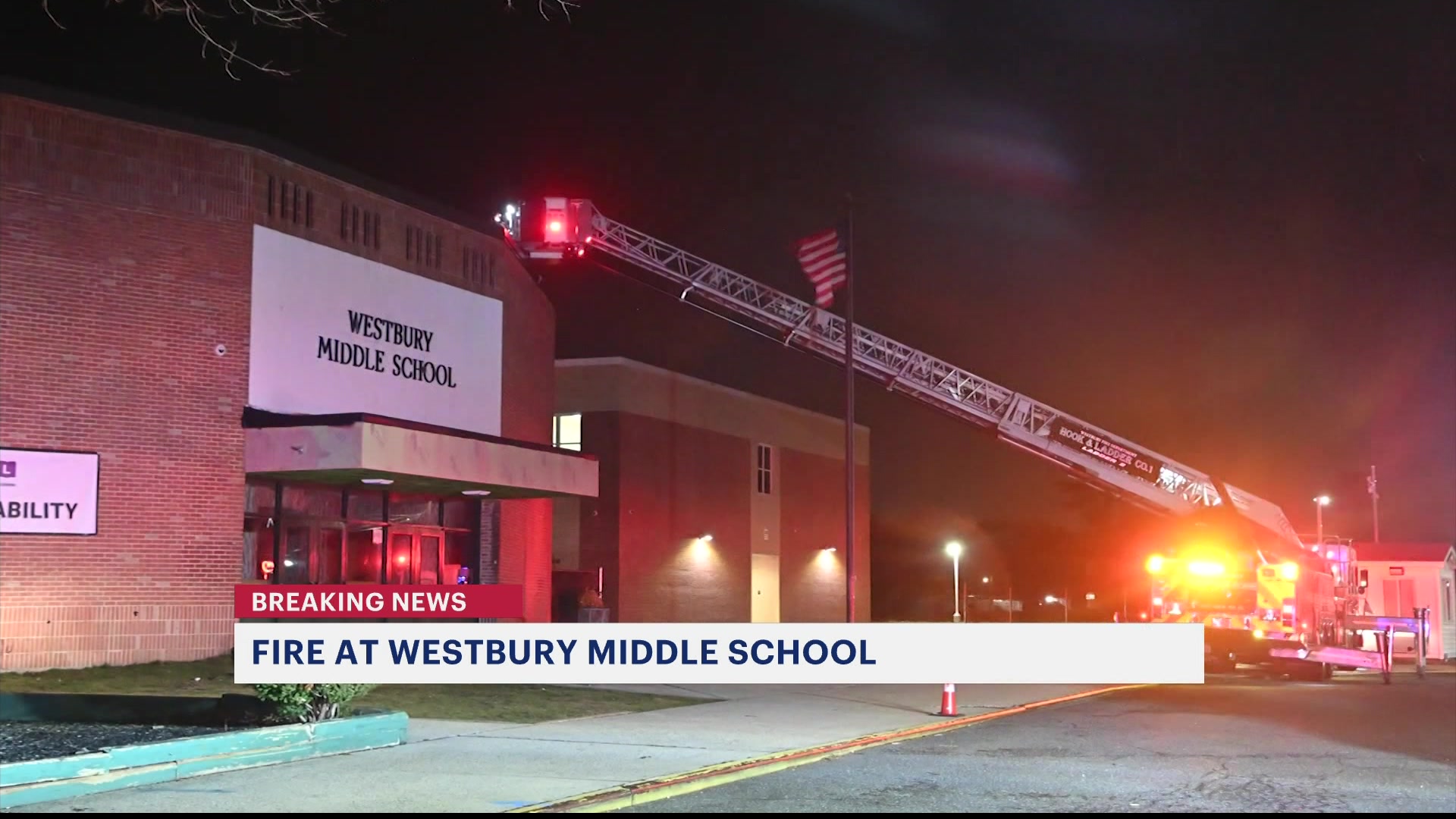 Fire breaks out at Westbury Middle School